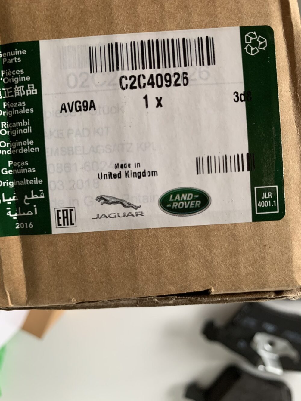 Brake pad C2C40926 - Torque Trading